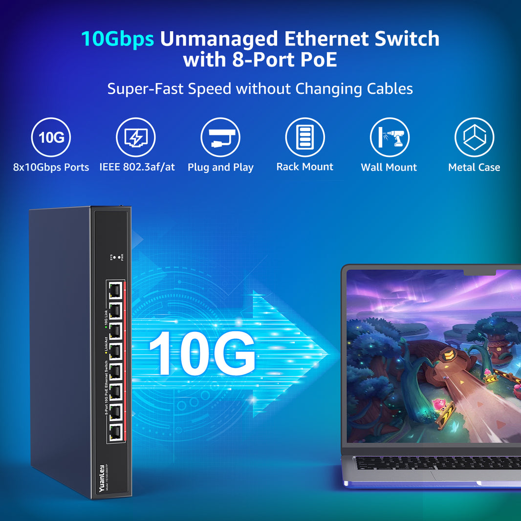 High-Speed 10 Gigabit Ethernet Switches for NAS & Servers | YuanLey